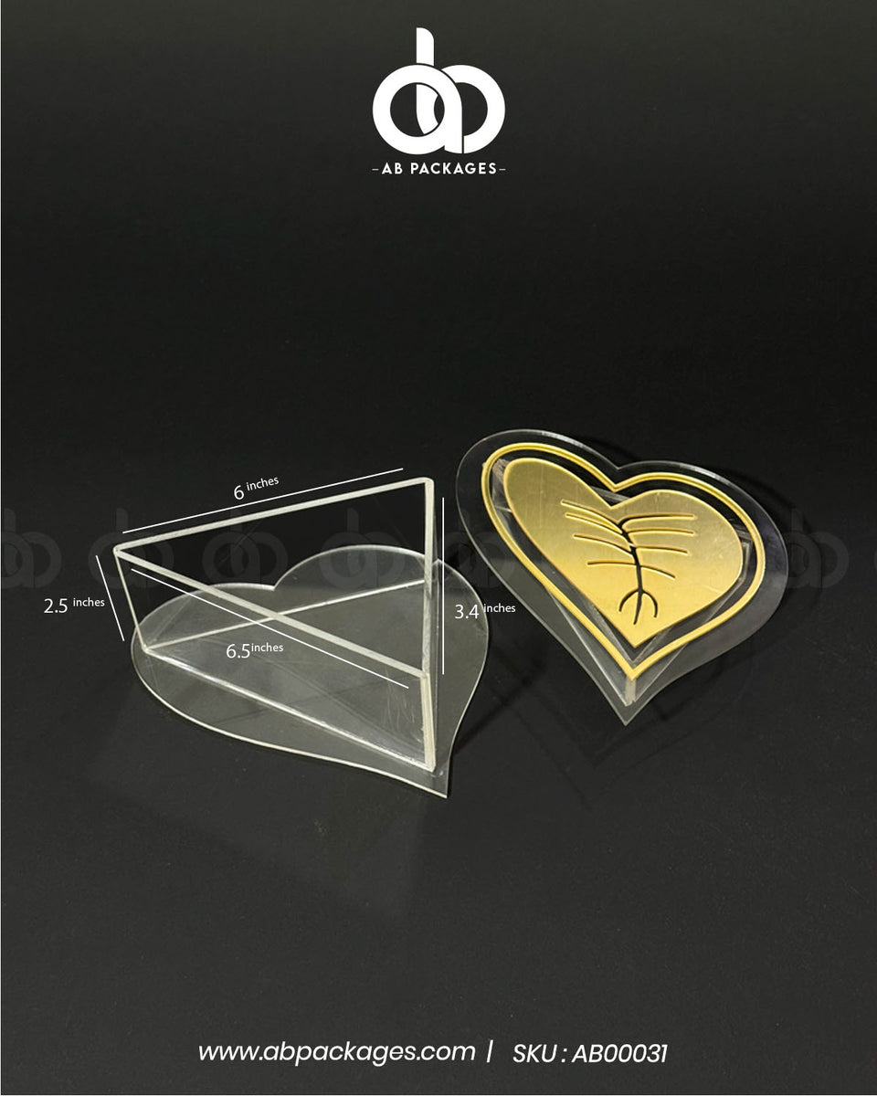 Golden Heart Luxe Acrylic Gift Box – AB PACKAGES