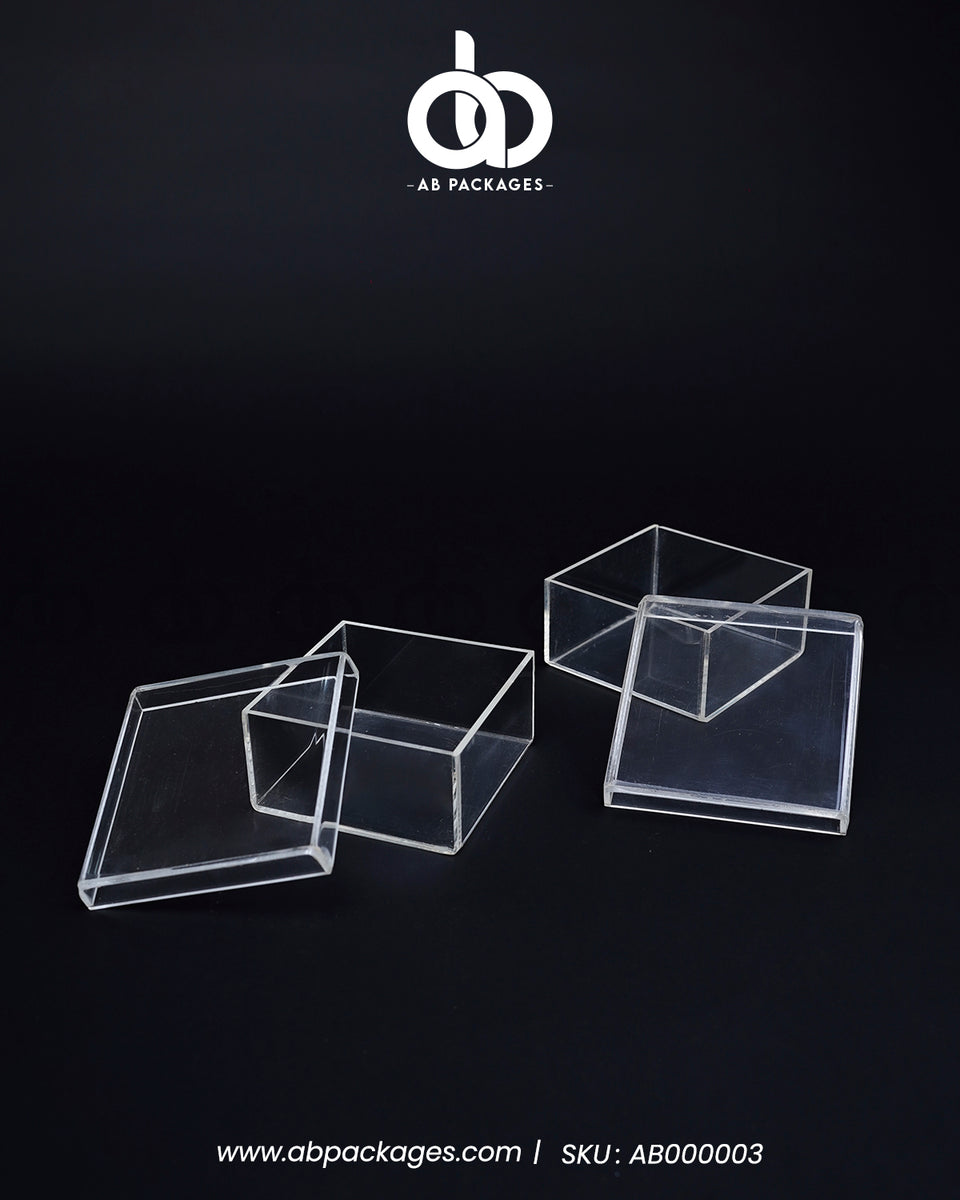 Crystal Clear Cube Acrylic Box – AB PACKAGES