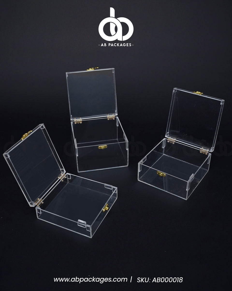 Square Acrylic Box With Lock – AB PACKAGES