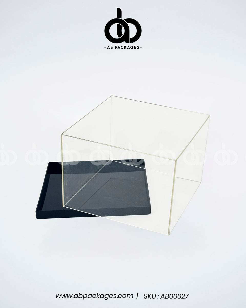 Crystal Clear Acrylic Gift Box - Black Base Edition – AB PACKAGES