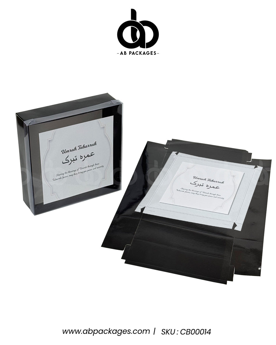 Unfolded Tabarruk Treasure Box – Foldable with Sticker – AB PACKAGES