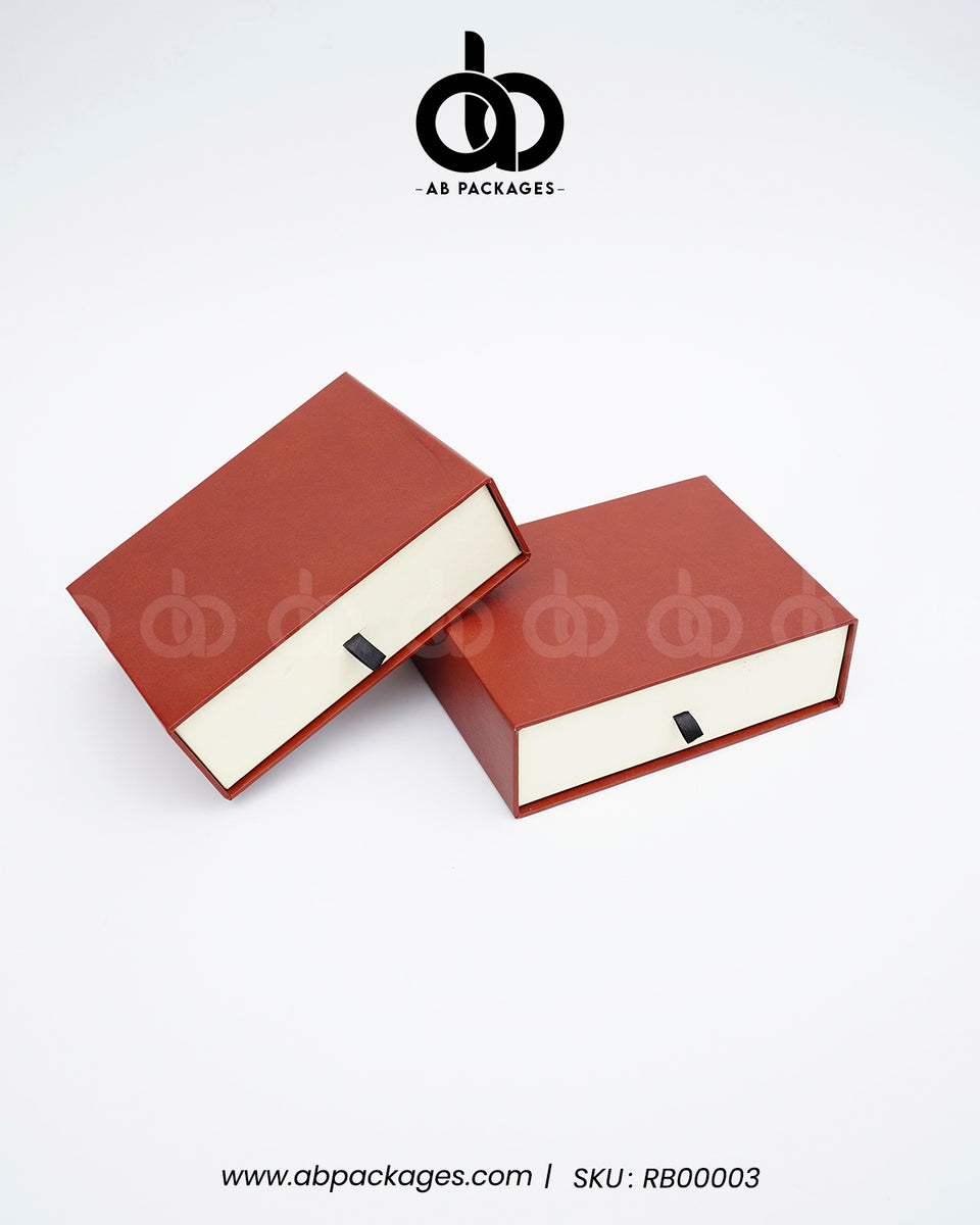 Refined Elegance Brown Rigid Drawer Box – AB PACKAGES